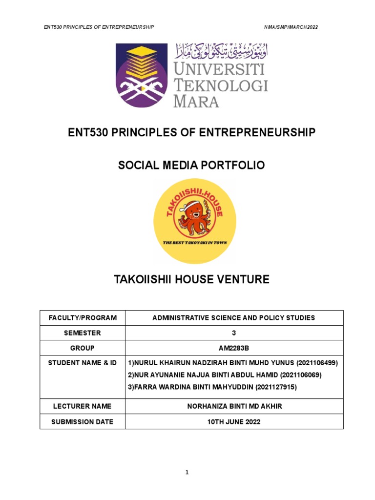 Triogroup1 Ent530 Am2283b | PDF | Entrepreneurship | Foods