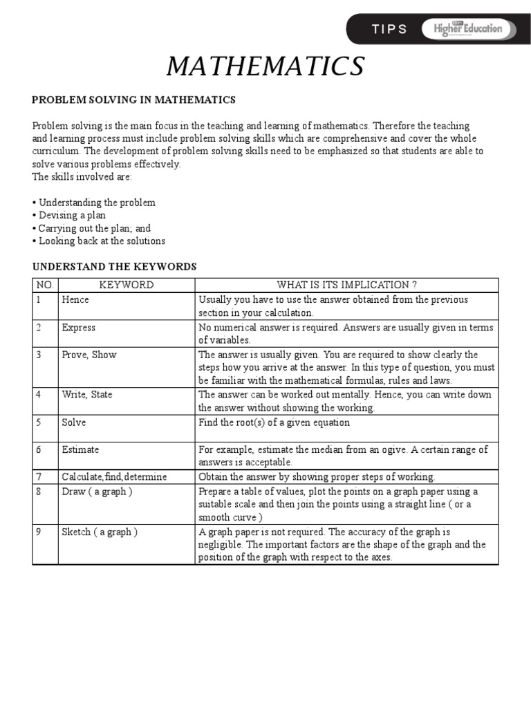 Mathematics: Problem Solving in Mathematics | PDF | Latitude | Area