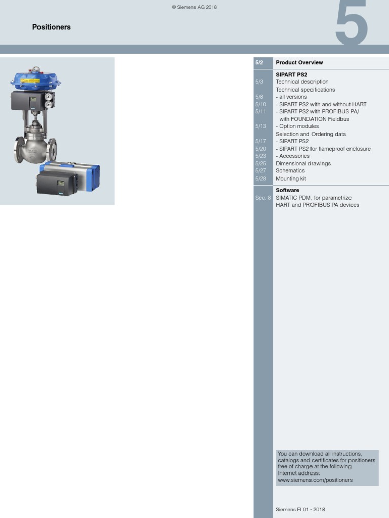 Sipart ps2 | PDF | Valve | Actuator