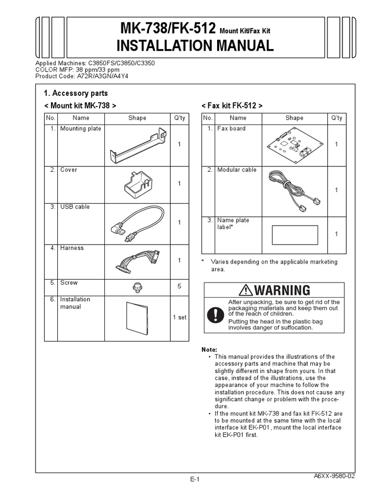 A6XX 9580 02E - MK 738 - FK 512 - Install | PDF | Electrical Connector ...