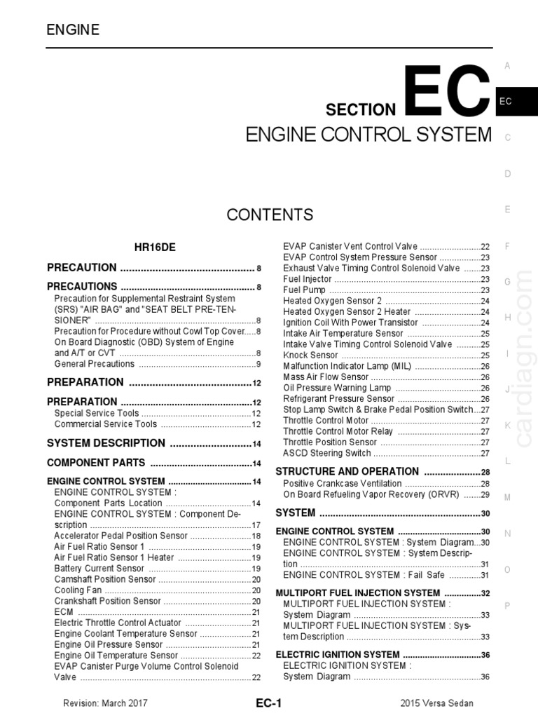 Engine Control System Components, Operation, and Diagnosis | PDF ...