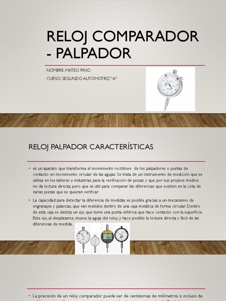 Reloj Comparador: Medición Precisa en Automotriz | PDF