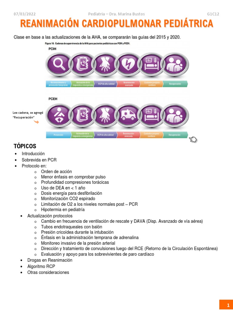 C12 RCP Pediátrica | PDF | Reanimación cardiopulmonar | Paro cardíaco