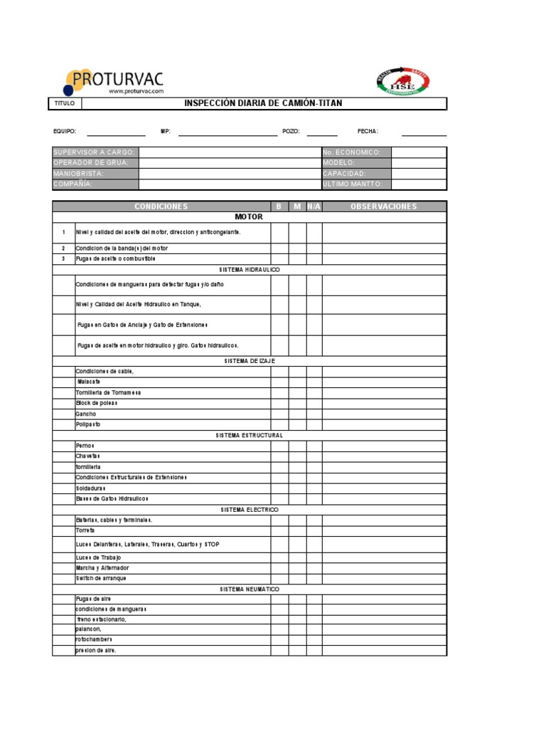 Formato Inspección Diaria de Camion-Titanes | PDF | Estilos de ... Formato Inspección Diaria de Camion-Titanes | PDF | Estilos de ...