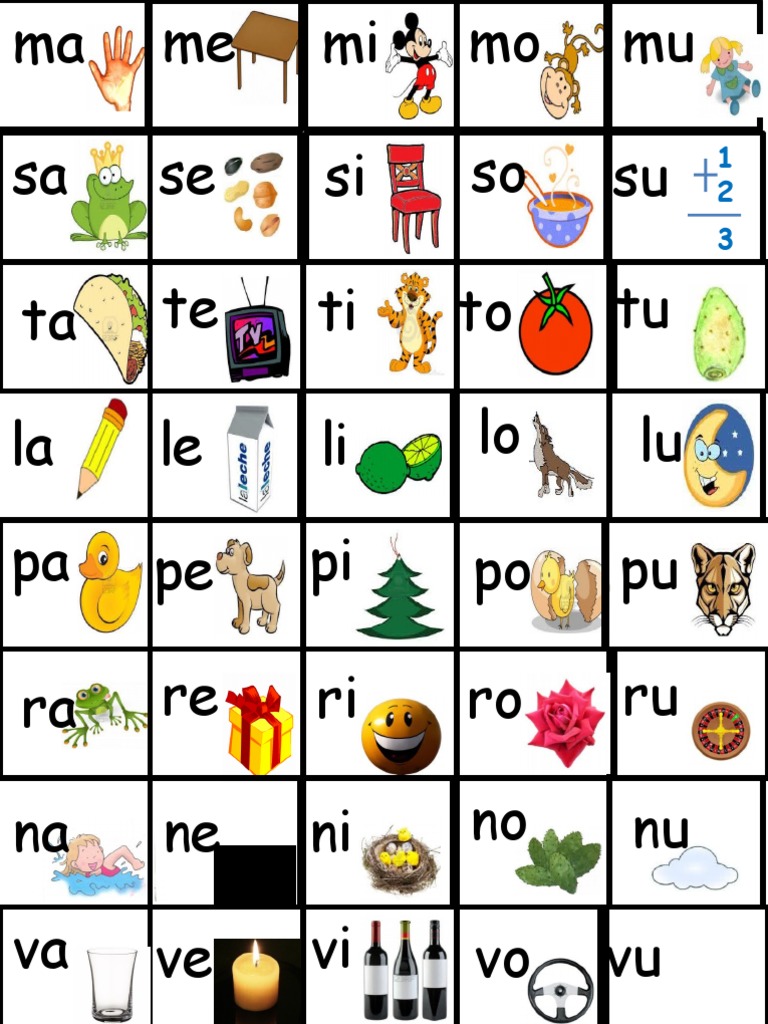 Loteria de Silabas | PDF