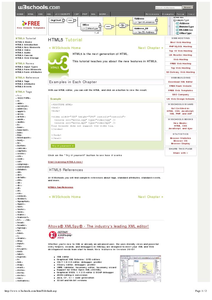 HTML 5 Book w3 | Download Free PDF | Html | Html Element
