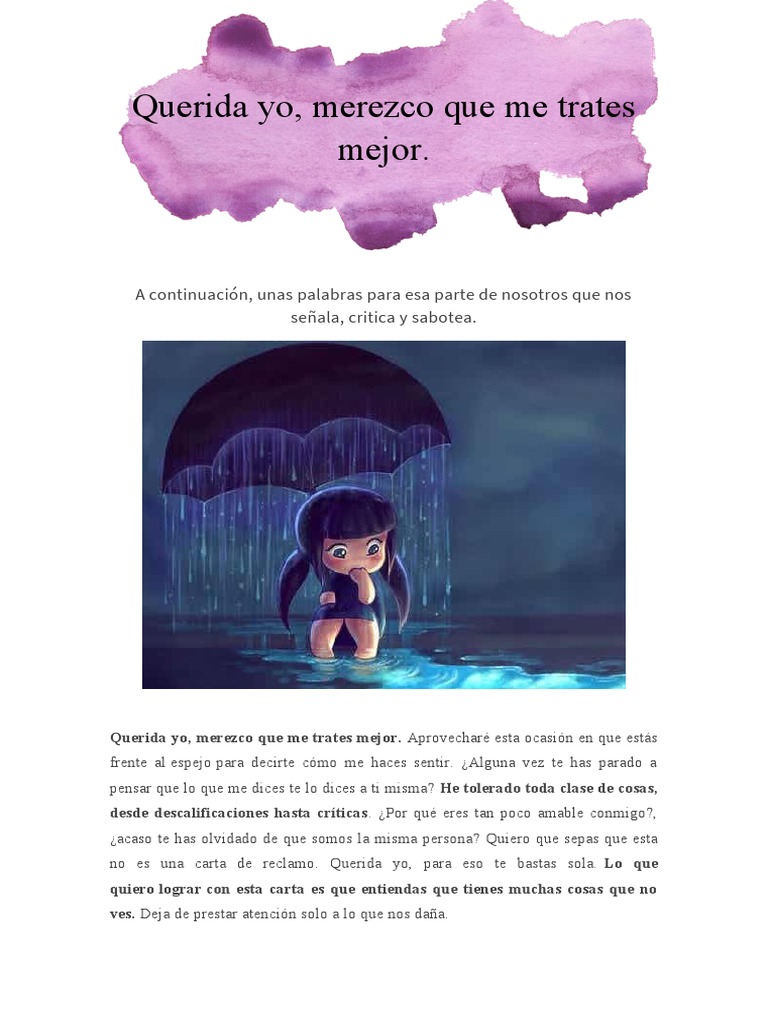 Una carta de amor propio: aprendiendo a valorarnos y tratarnos mejor ...