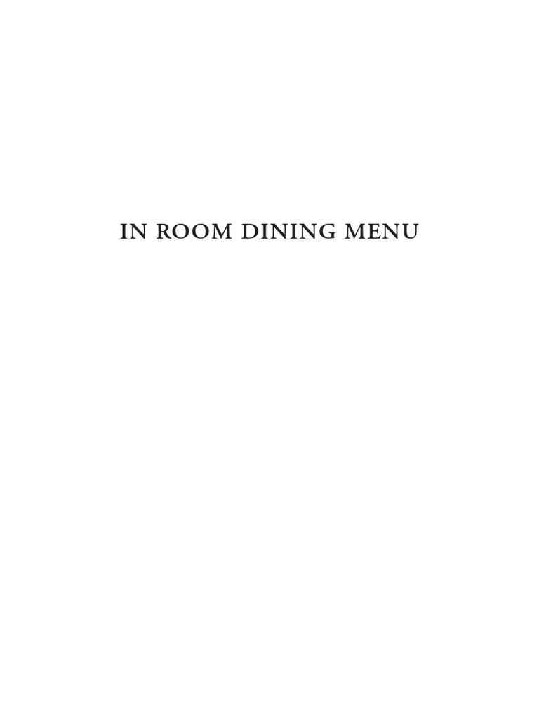 Roomservice | PDF