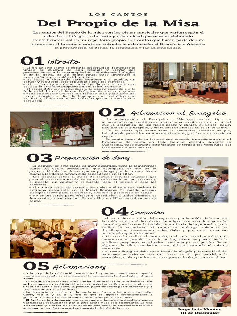 Los Cantos Del Propio de La Misa | PDF | Misa (liturgia) | eucaristía