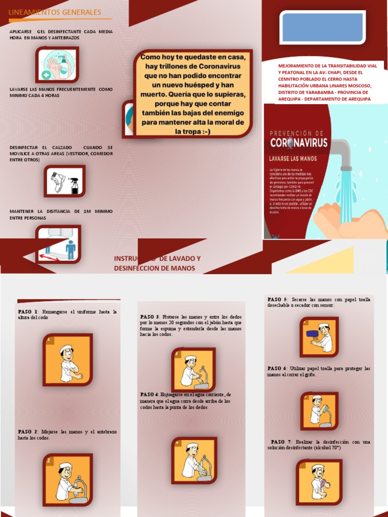 Triptico Lavado de Manos | PDF | Lavado de manos | Seguridad del paciente