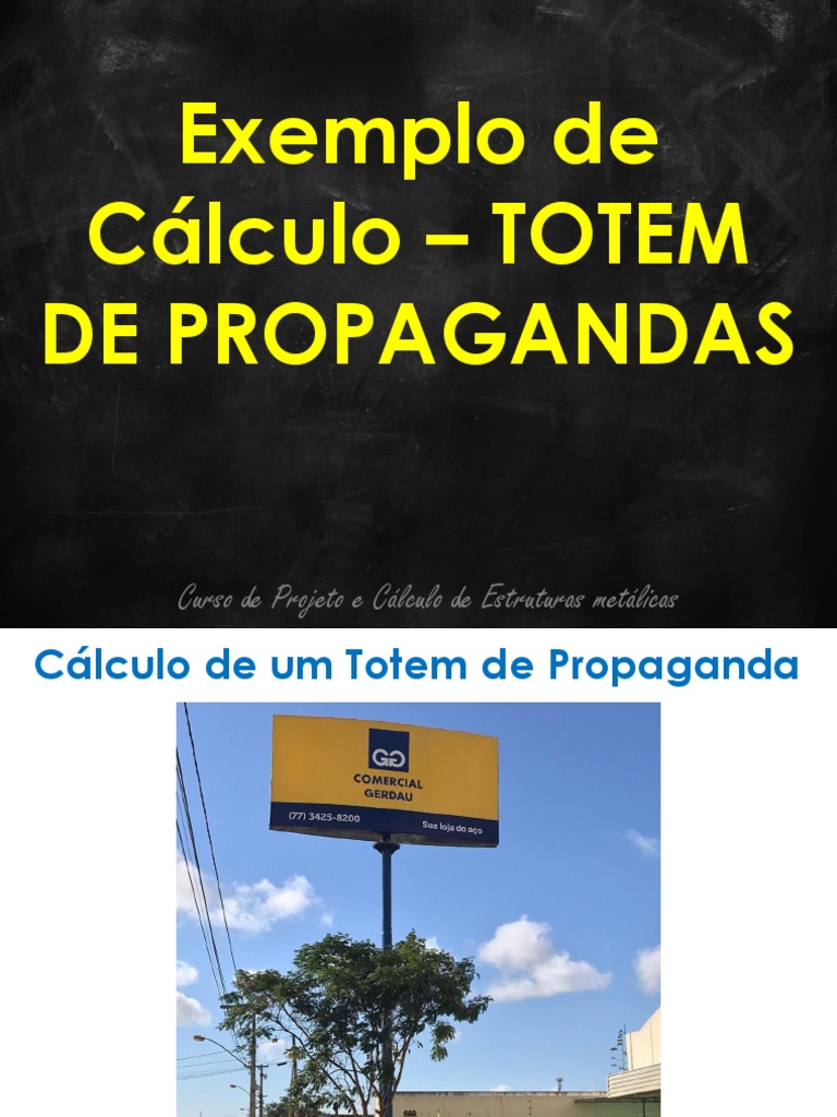 Cálculo de Estruturas para Totem | PDF | Engenharia Estrutural ...