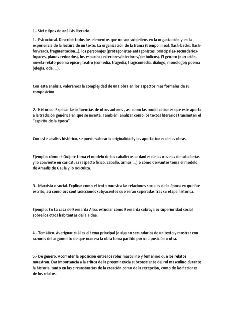 7 Tips de Analisis Literarios | PDF