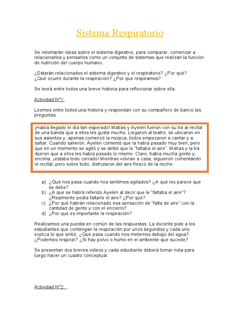 5to. Sistema Respiratorio | PDF | Artes del Lenguaje y Comunicación