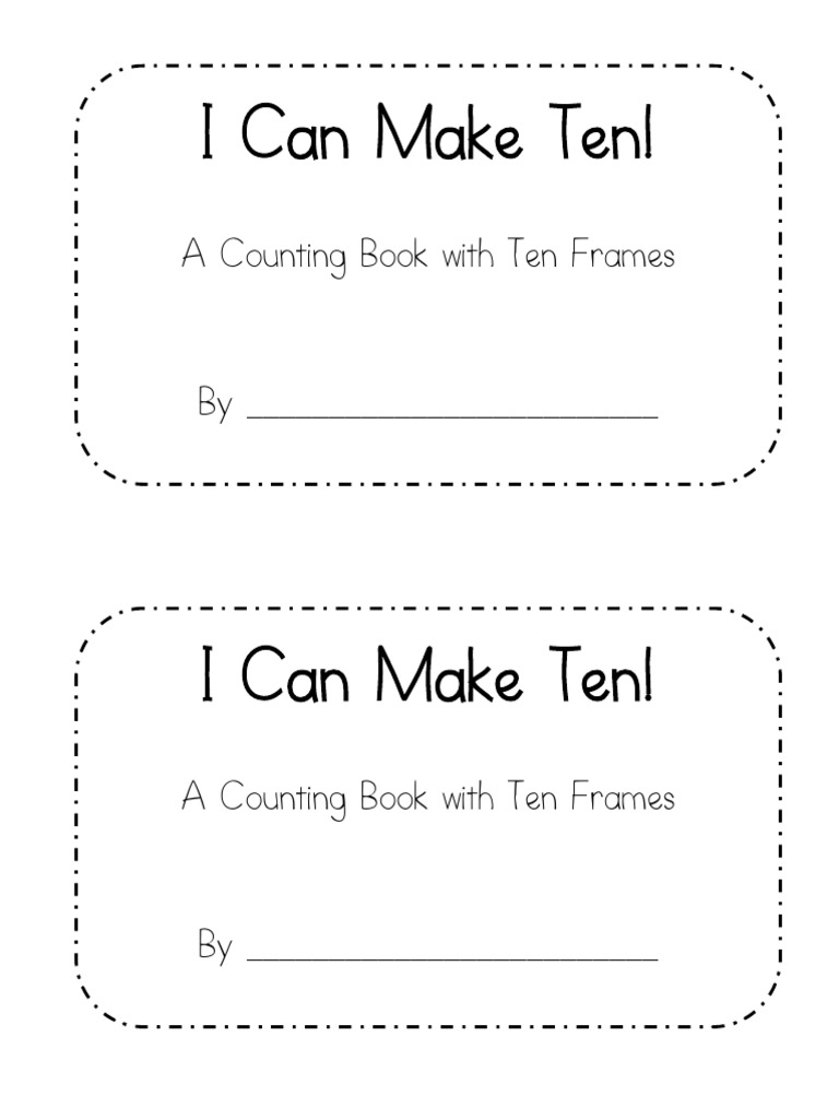 Counting with Ten Frames Book | PDF | Home & Garden