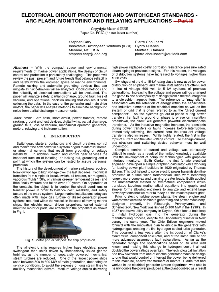 IEEE PCIC Electrical Controlgear and Standards - Cary RP | PDF | Direct ...