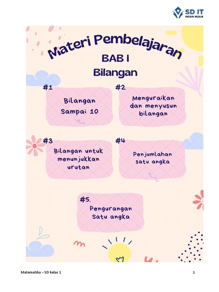 Matematika Kelas 1 Smt 1 Pdf