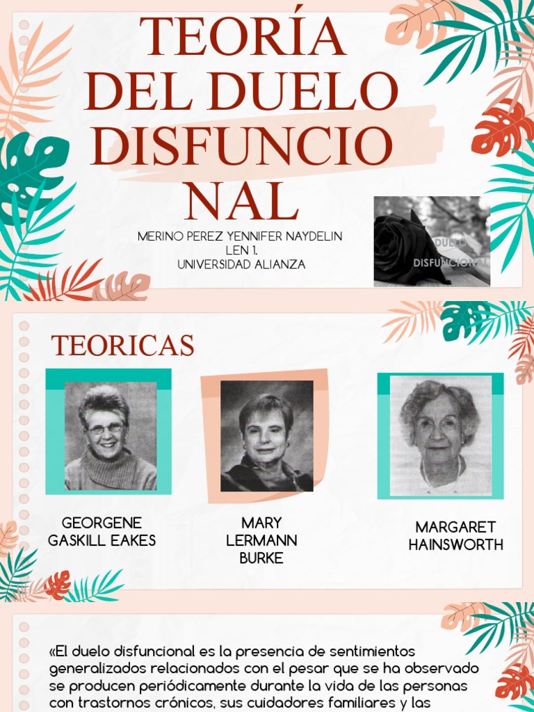 Teoria Del Duelo Disfuncional | PDF | Dolor | Enfermería