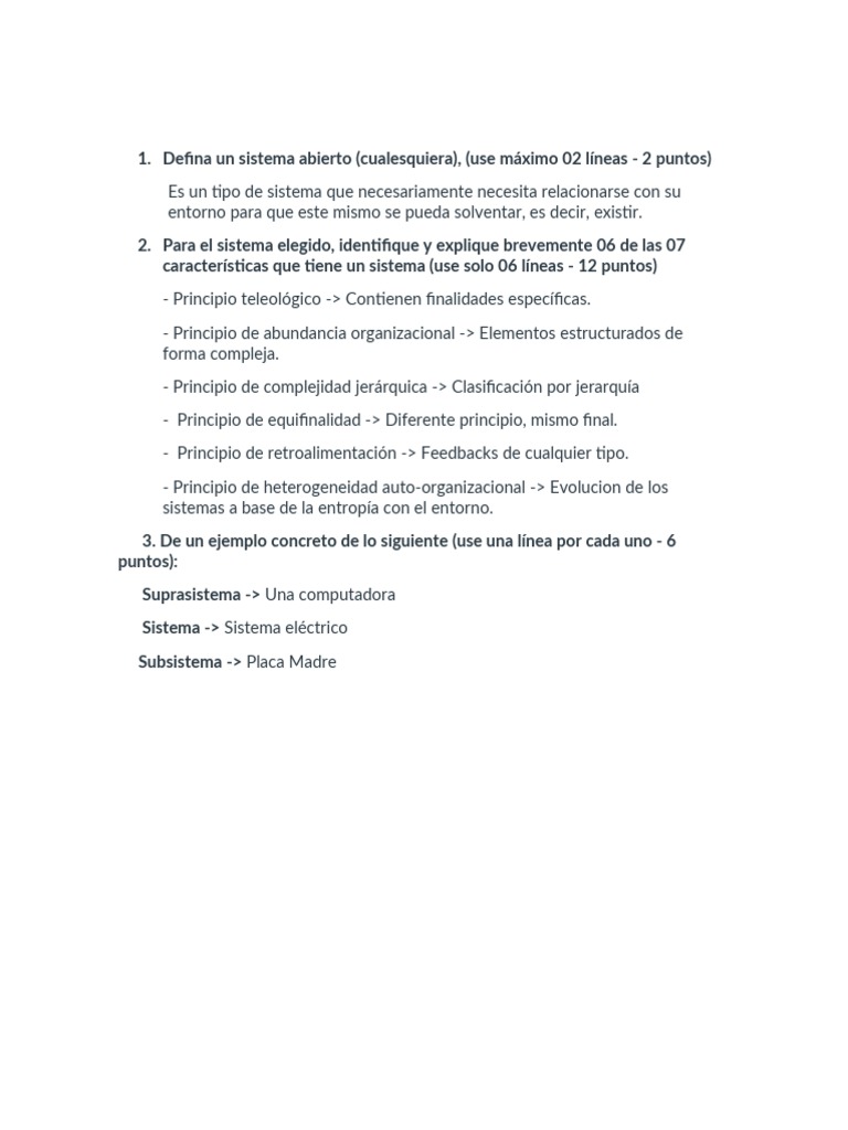 PC1 - Teoria de Sistemas | PDF