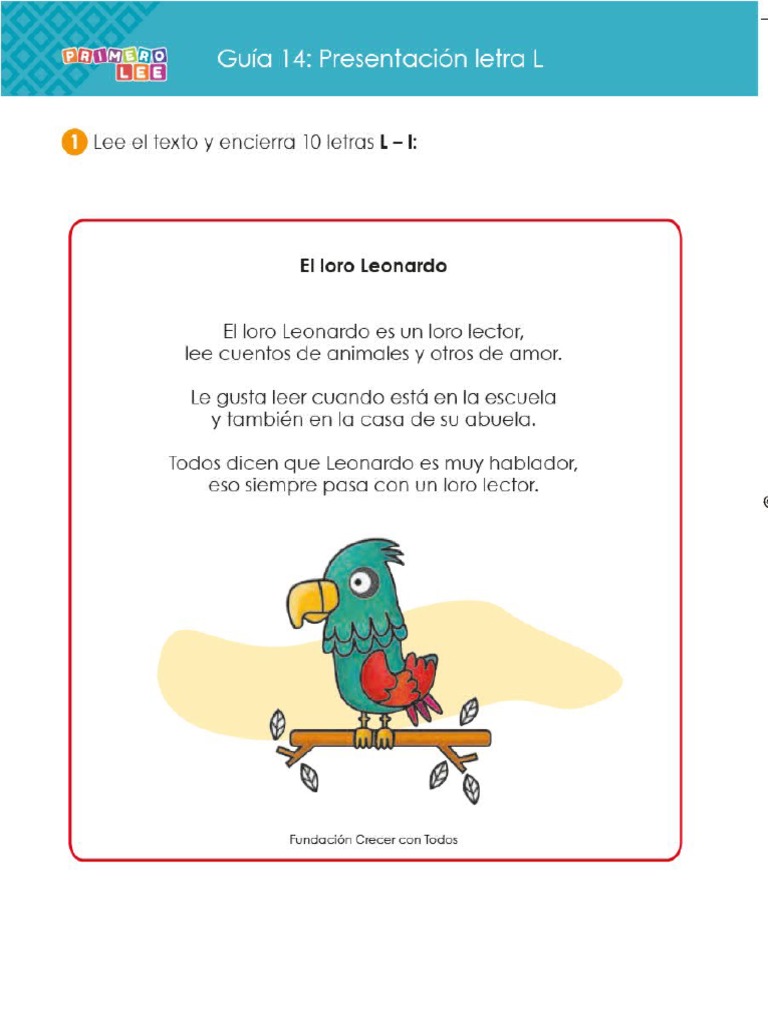 Actividades Letra L | PDF