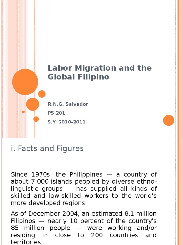 Filipino Labor Migration Trends | PDF | Migrant Worker | Human Migration