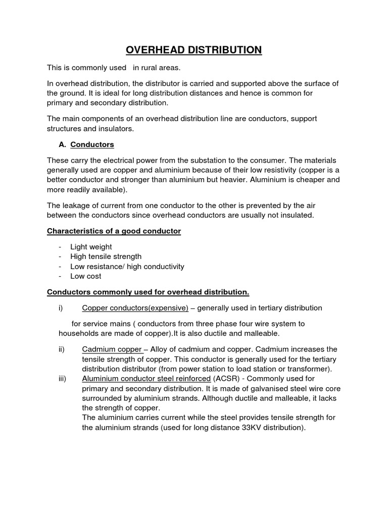 Overhead Distribution Guide | PDF | Fuse (Electrical) | Ac Power
