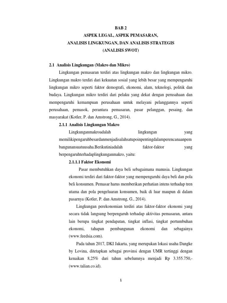 Lingk Internal Dan Eksternal Perusahaan | PDF