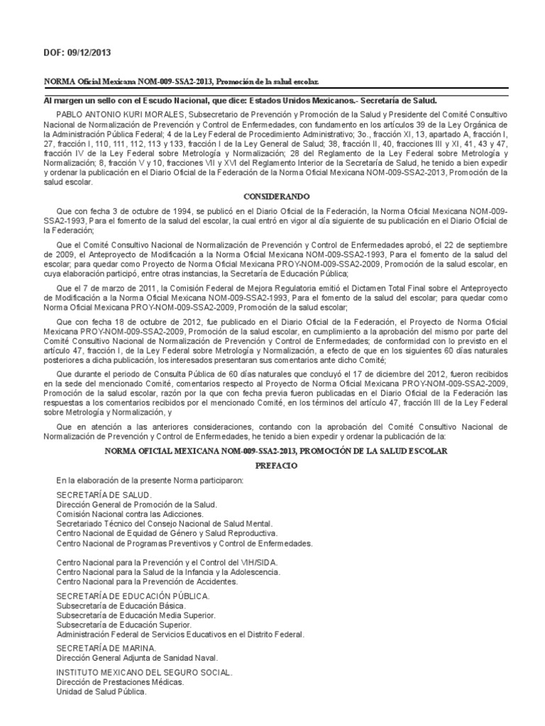 Salud Escolar: Norma NOM-009-SSA2-2013 | PDF | La sexualidad humana ...