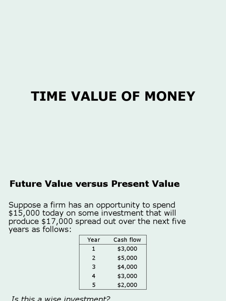 Time Value of Money | Download Free PDF | Present Value | Interest