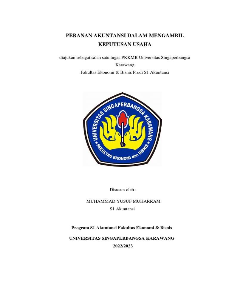 Peranan Akuntansi dalam Keputusan Usaha | PDF | Pengelolaan Keuangan & Uang