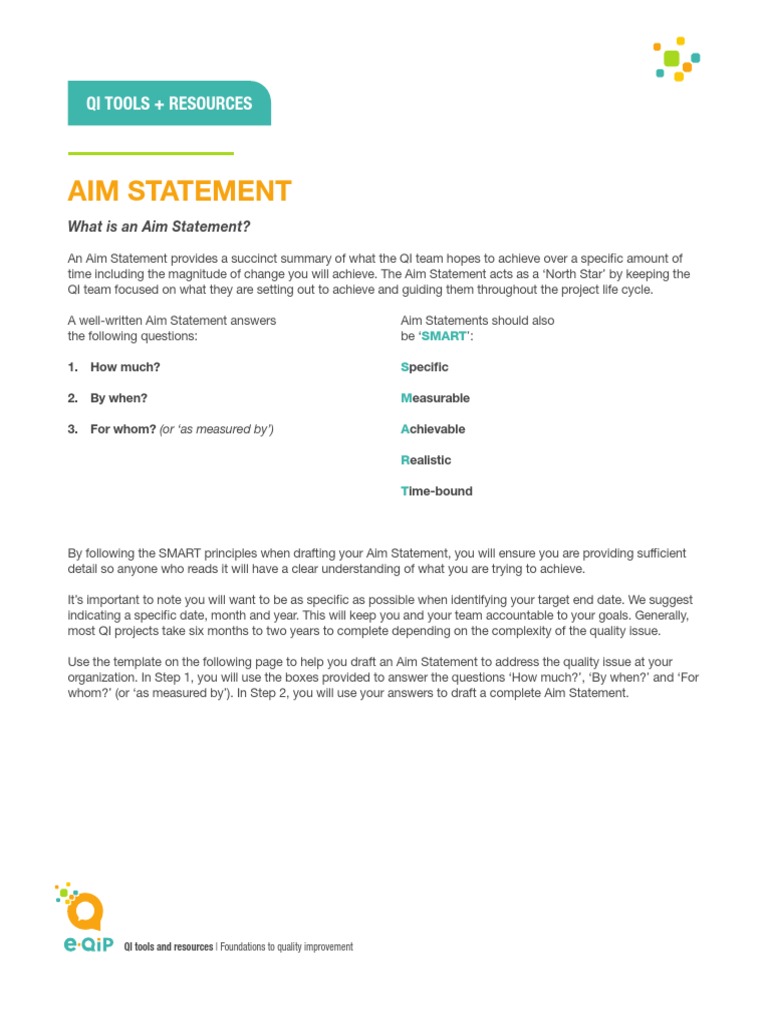 Template AIMStatement | PDF | Project Management