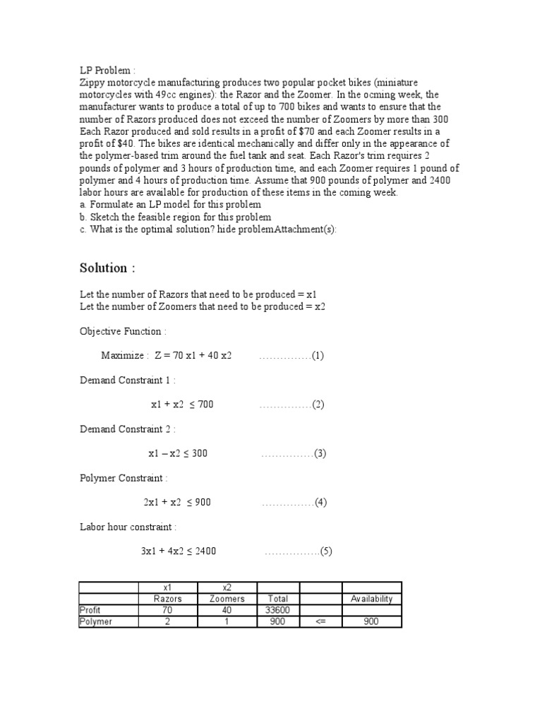 LP Solution | PDF | Mathematical Optimization | Function (Mathematics)