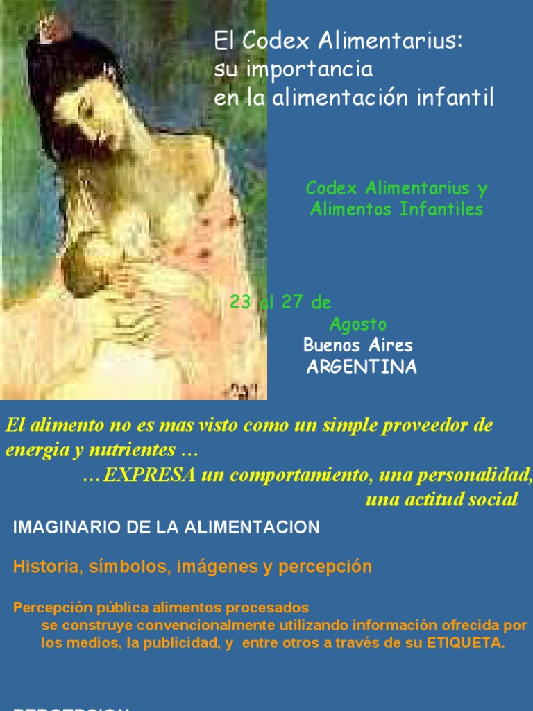 Importancia del Codex Alimentarius en Alimentos Infantiles | PDF ...