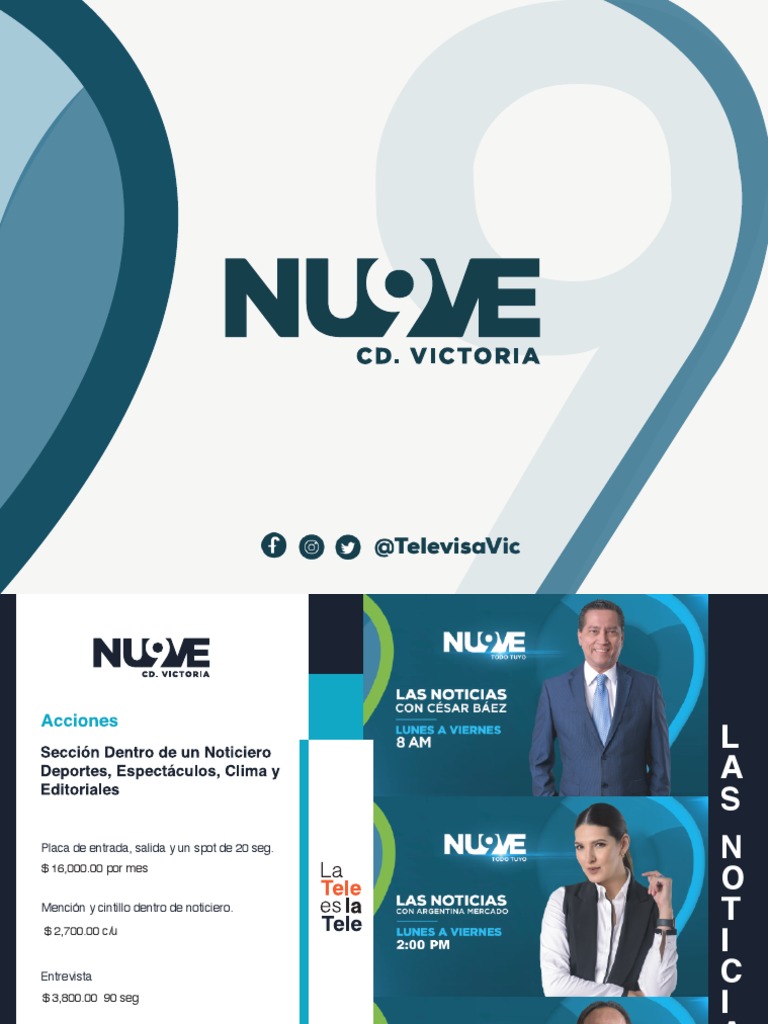 Paquete Canal 9 Televisa Victoria | PDF | Radiodifusión | Medios de comunicación en masa