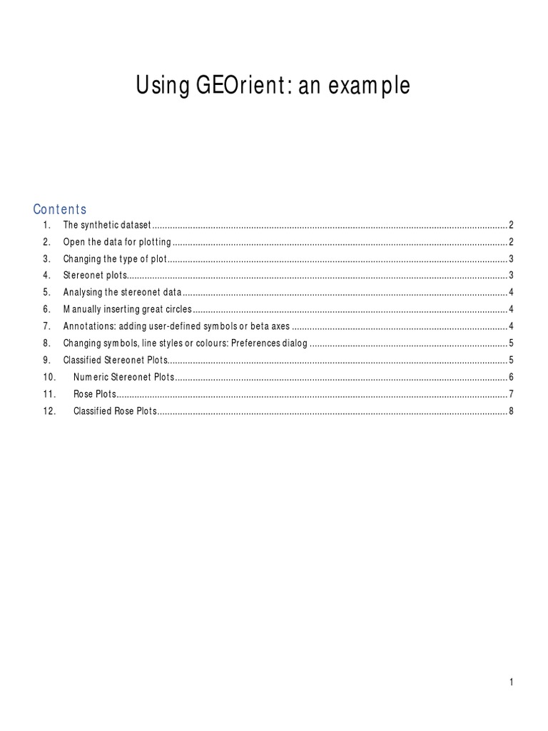 Using GEOrient - An Example | Download Free PDF | Comma Separated ...