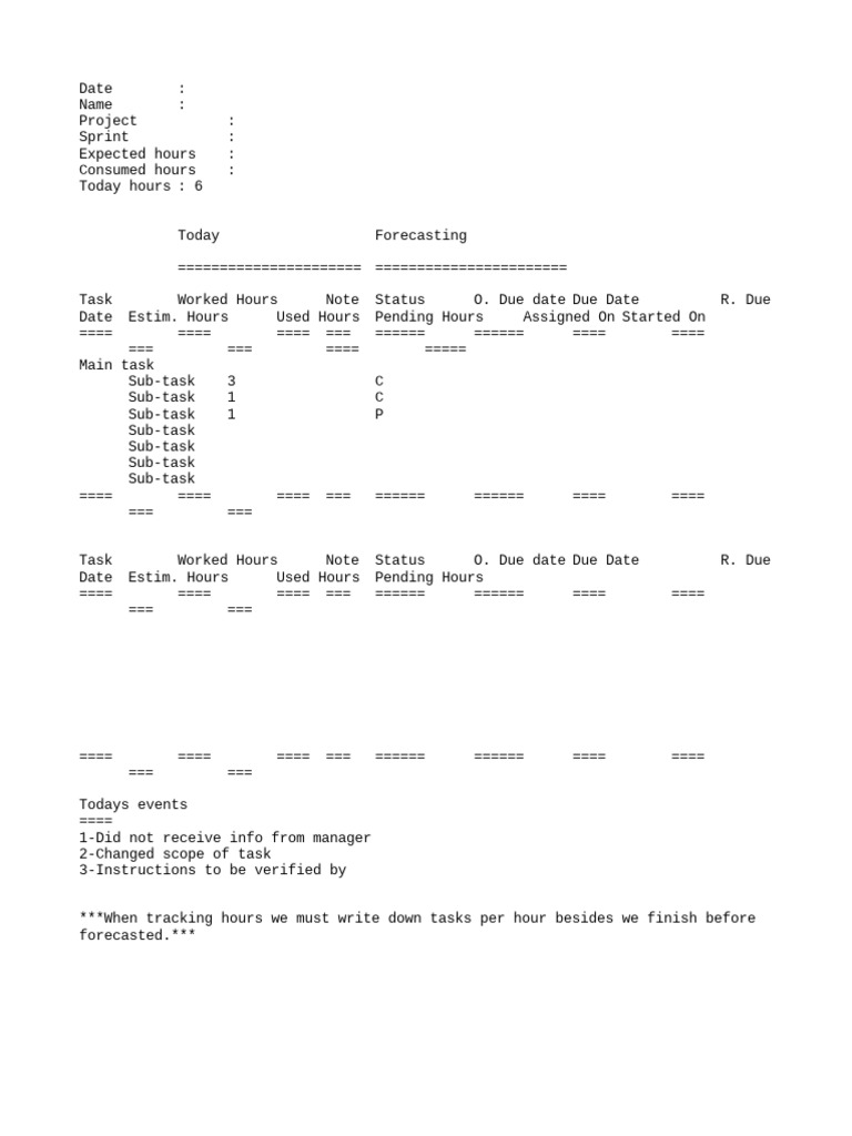 Daily Report Software Developer | PDF | Finance & Money Management ...