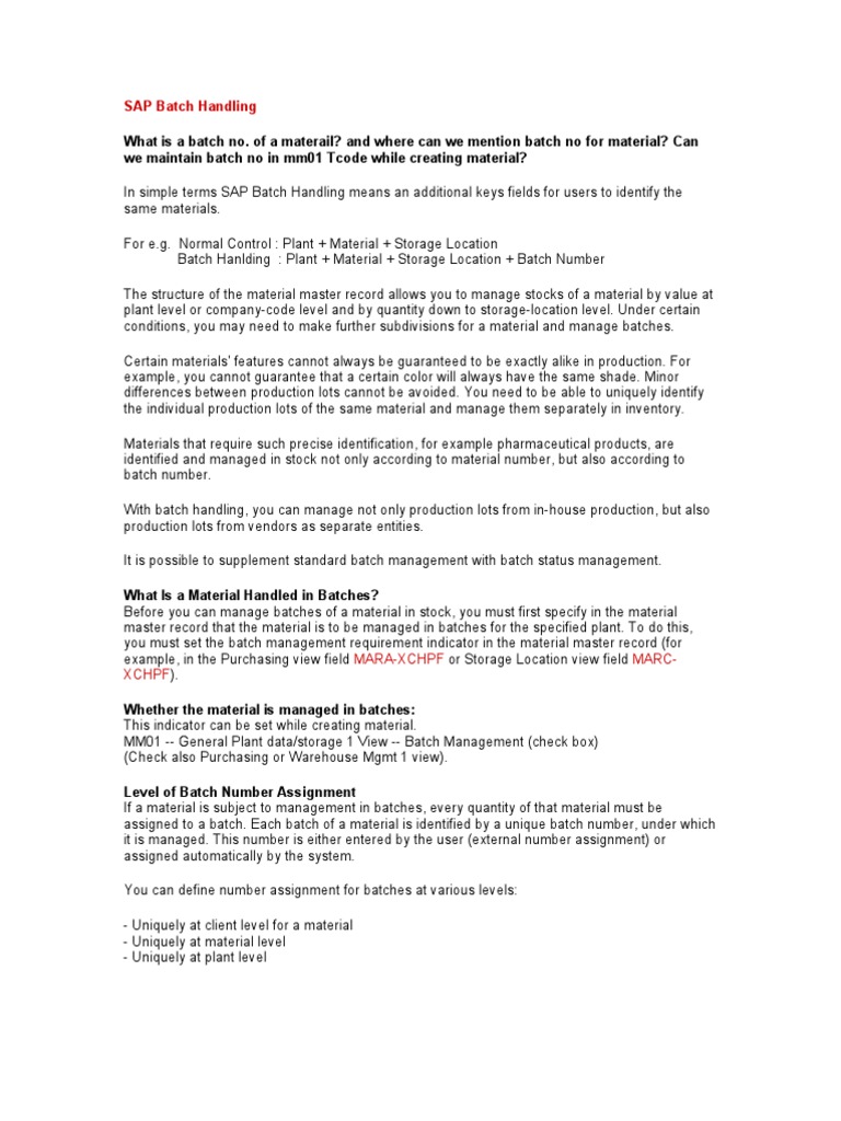 Batch Management | PDF | Shelf Life | Business