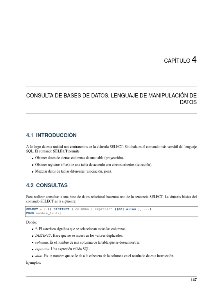 Consultas MySQL | PDF | SQL | Bases de datos