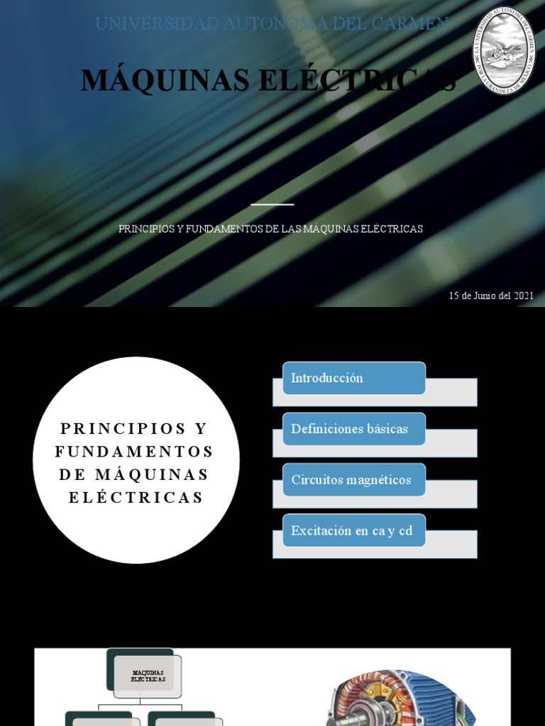 Máquinas eléctricas | PDF | Inductor | Motor eléctrico