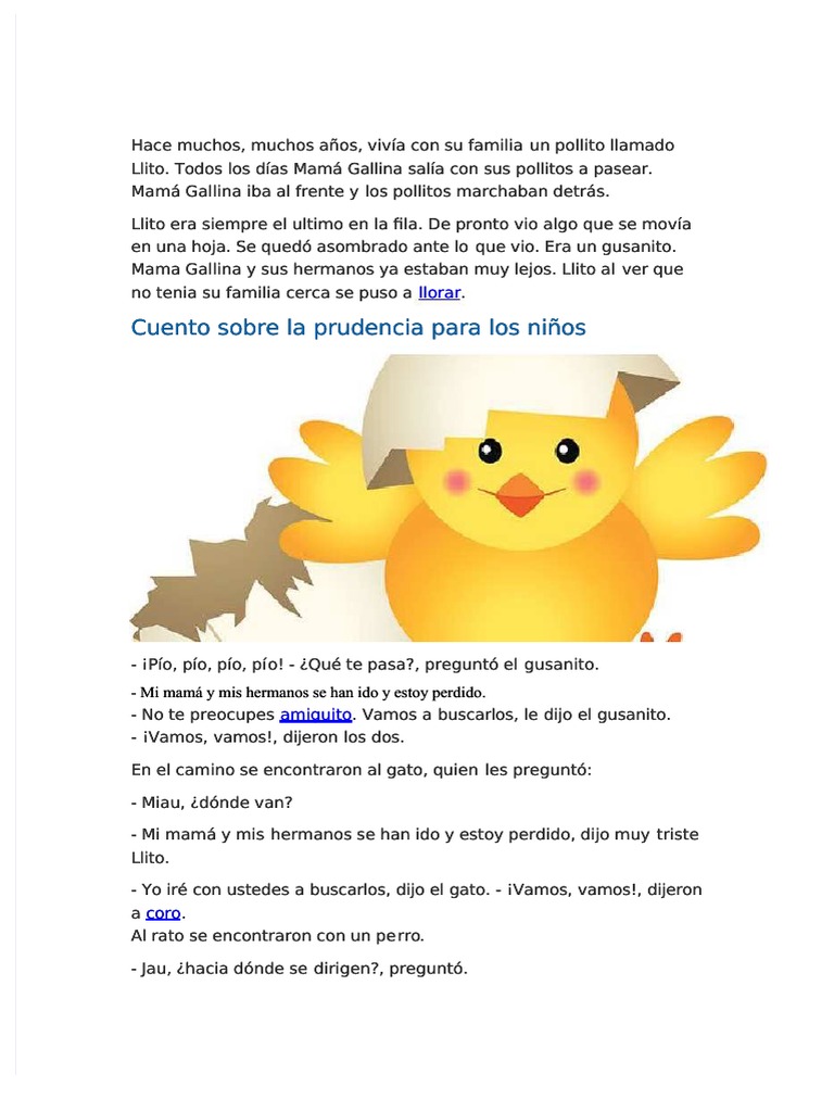 PDF El Pollito Lito Cuento - Compress | PDF