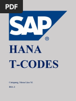 SAP TCode Cheat Sheet Includes A Large List of The Most Common SAP ...