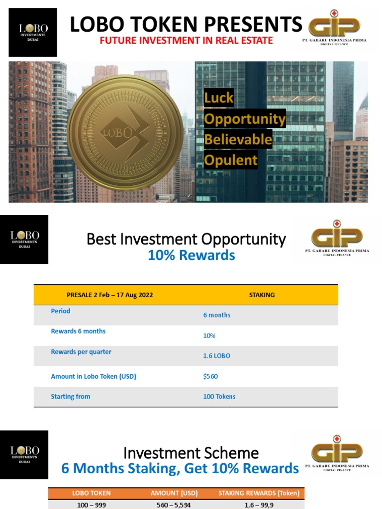 LOBO Token Sales Presentation | PDF | Investing | Economies