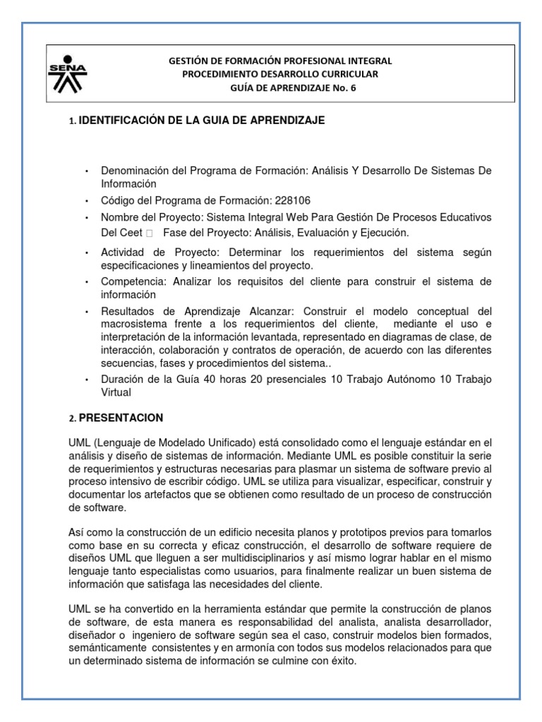 6 - GFPI-F-019 V3 Guia de Aprendizaje-ADSI-T1 - UML (Uml - Casos de Uso) | PDF | Lenguaje de ...