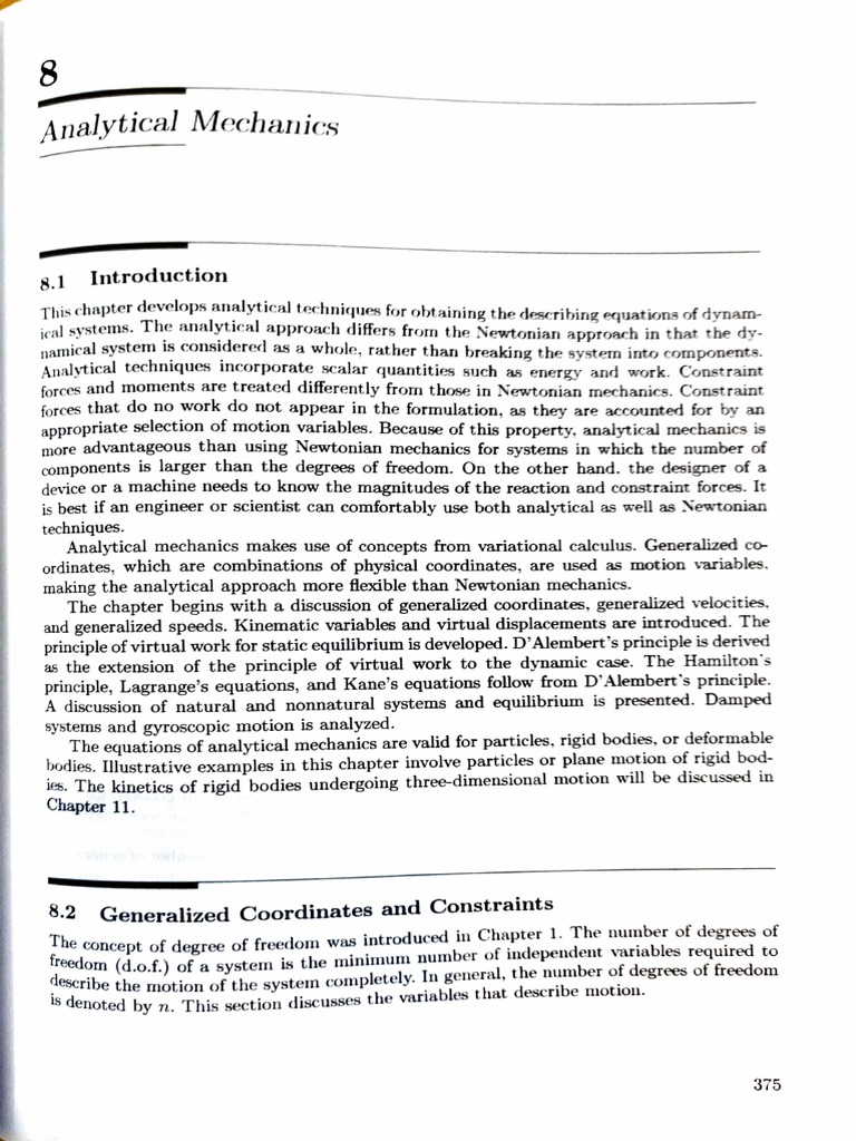 Applied Dynamics - Baruh | PDF | Velocity | Mechanics