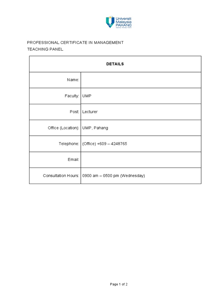 Lampiran 1 Format Course Outline Pdf