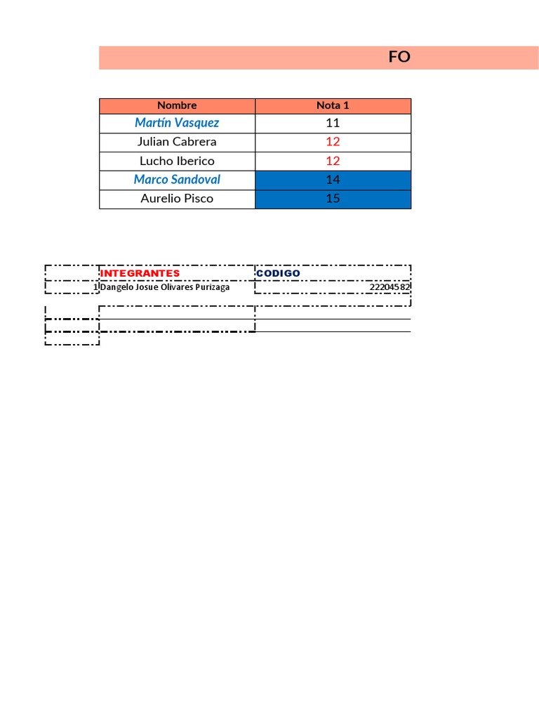 Formato Condicional Ejercicios Practica | PDF