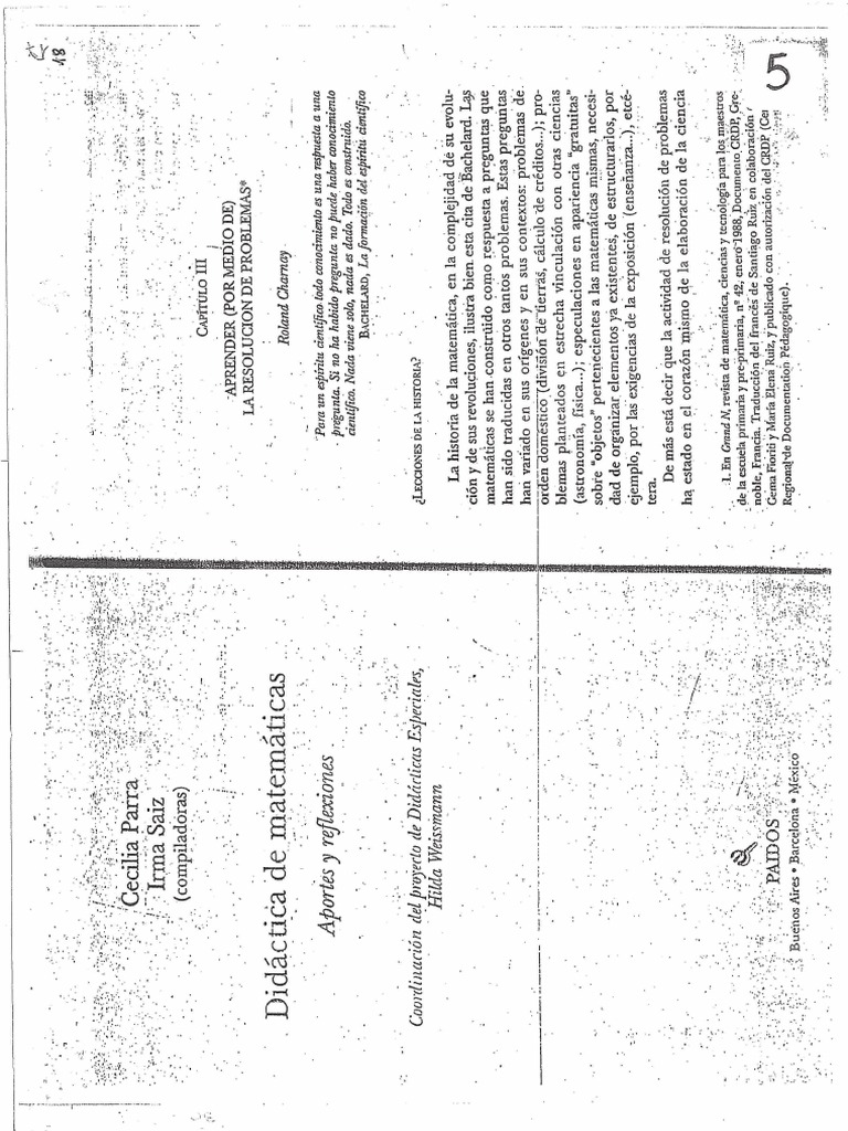 005 - Didáctica de Las Matematicas - Parra, Saiz, Charnay - Capítulo 3 - Aprender Por Medio de ...