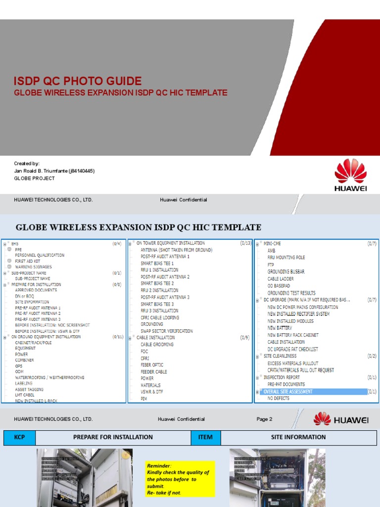 ISDP QC Photo Guide for Huawei Installations | PDF | Rectifier ...