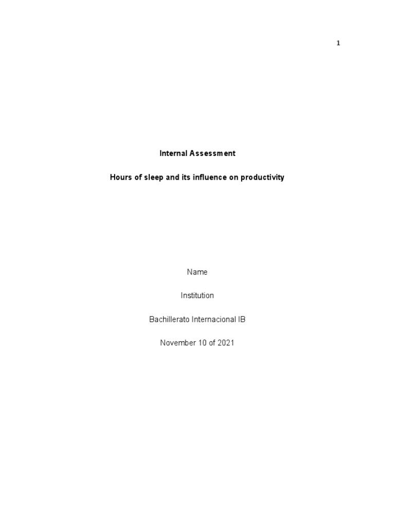 Hours Of Sleep And Its Influence On Productivity Pdf Sleep Sleep