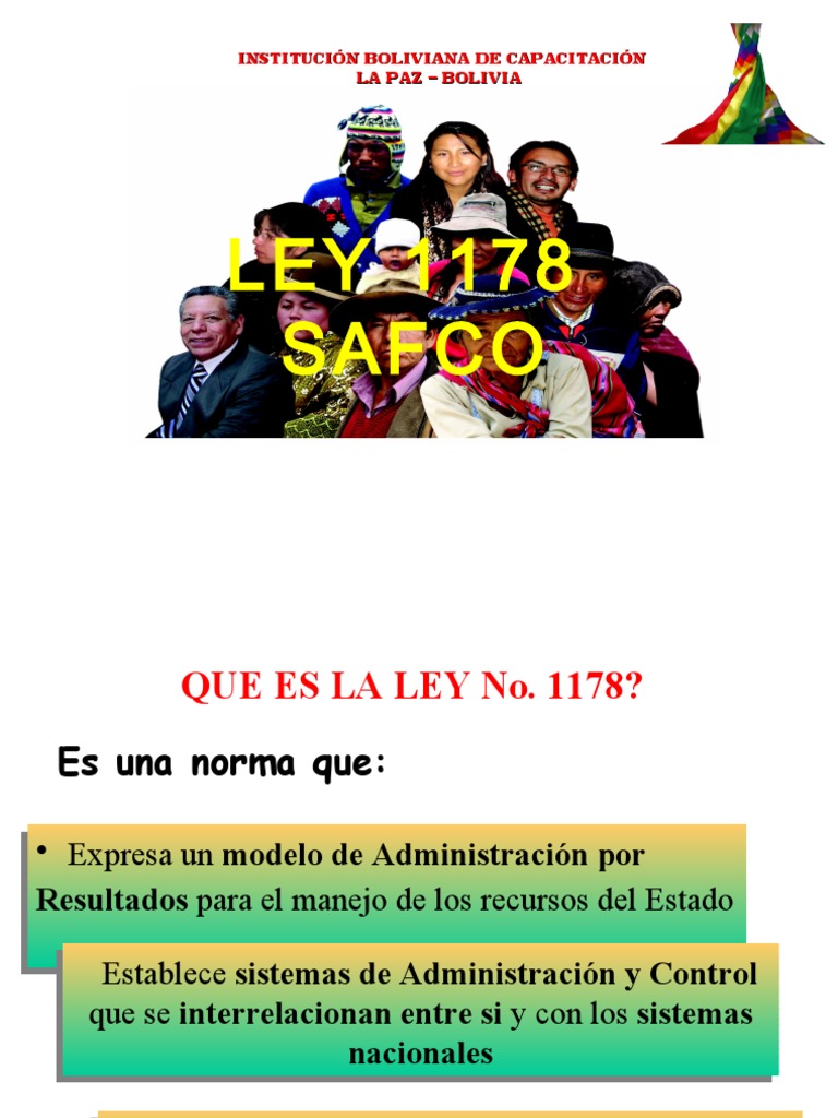 Ley 1178 Safco | PDF | Derecho penal | Administración Pública