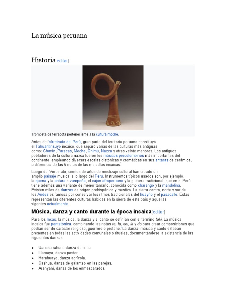 La Música Peruana | PDF | Imperio Inca | Perú